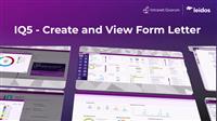 IQ5-Create and View Form Letter